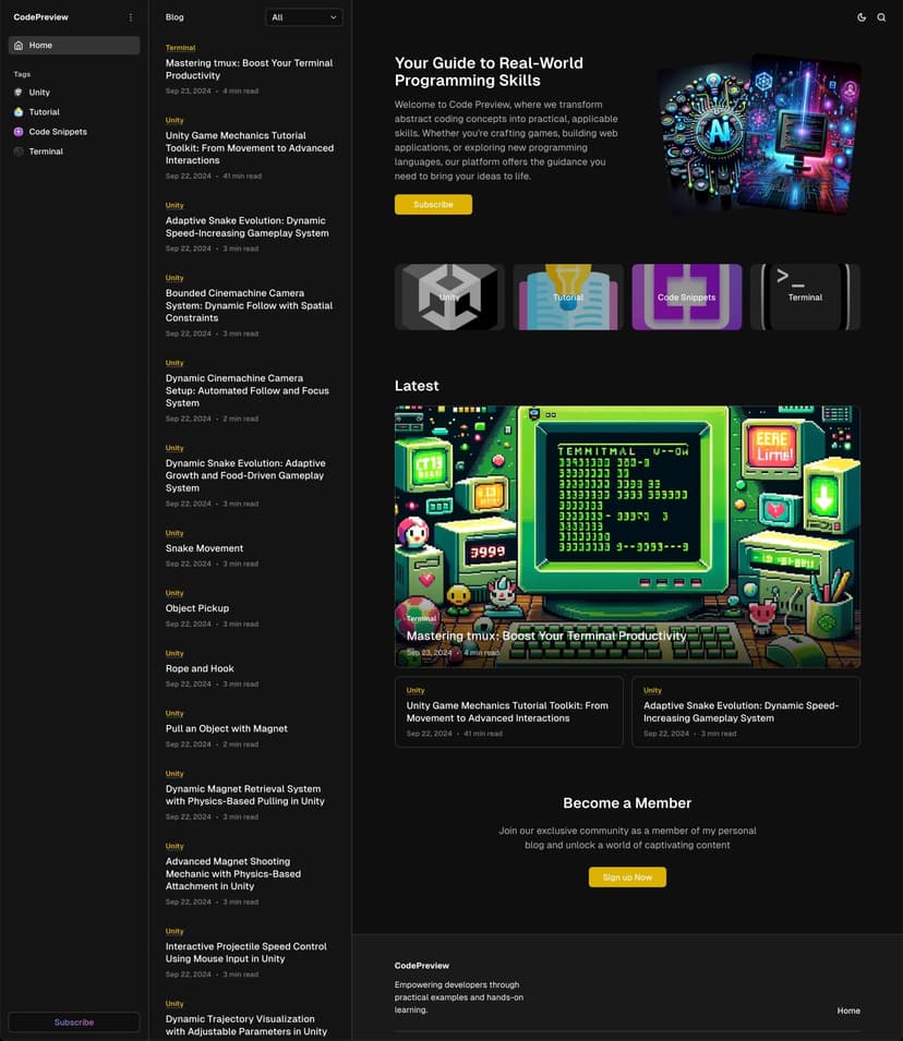 Premium Ghost themes – Priority Vision