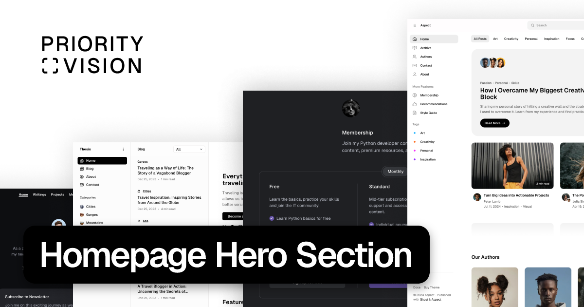 Homepage Hero Section | Moment Theme Documentation | Priority Vision