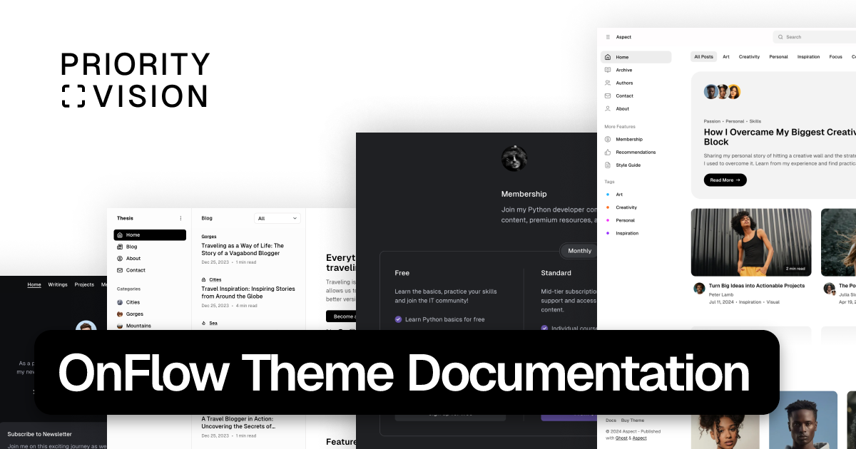 OnFlow Theme Documentation | Priority Vision